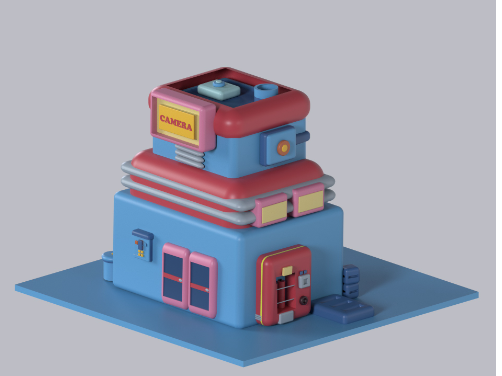 C4d制作3维屋子零落飘雨 站酷zcool