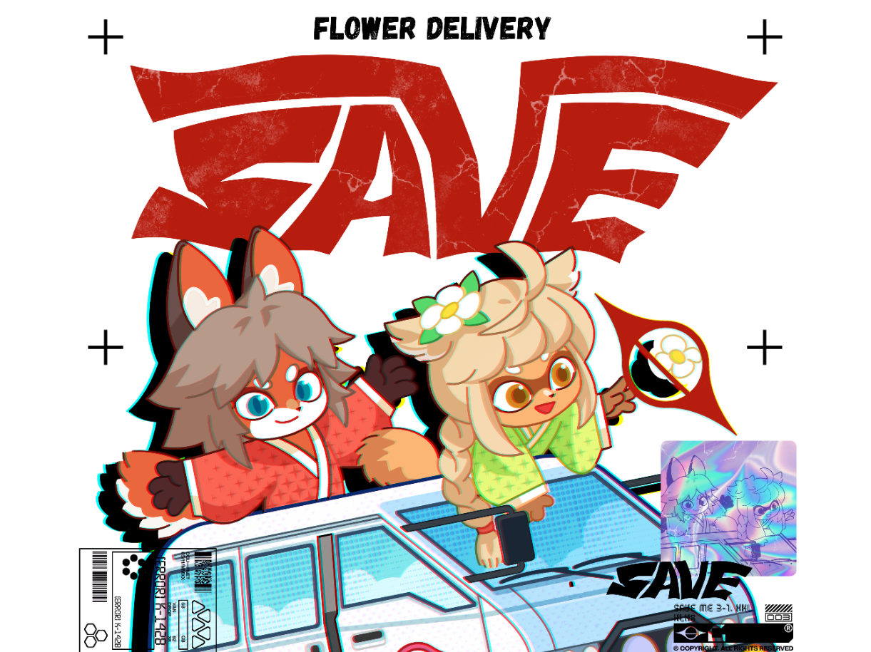 花里胡哨-花狸狐少-flower delivery_饮料终结者-站酷ZCOOL