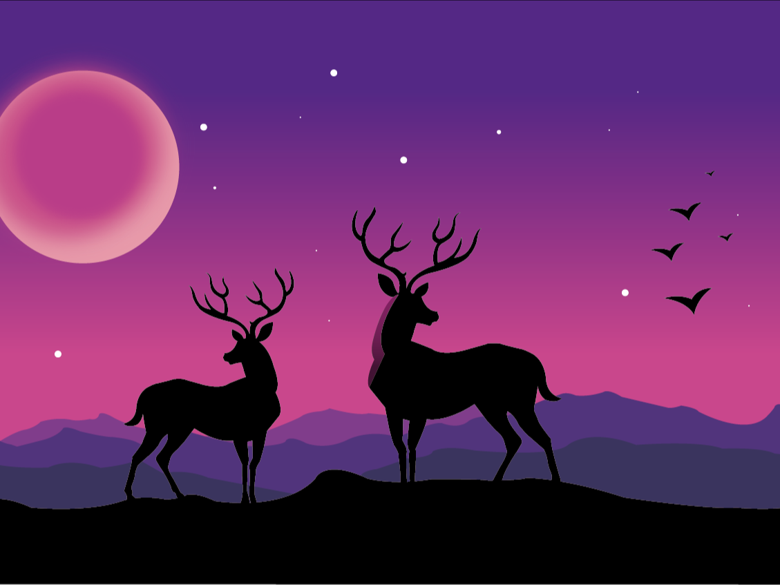 麋鹿_张无忌888-站酷ZCOOL