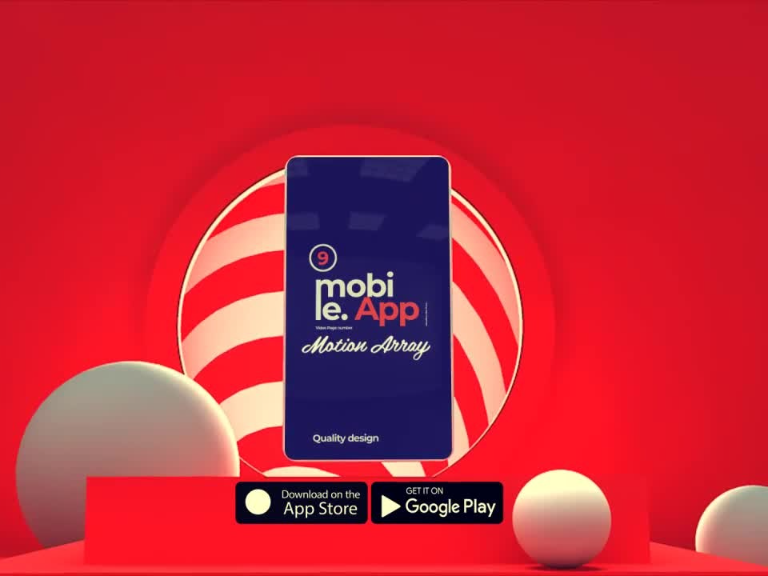 AE模板 | 3D场景手机应用程序模型标志介绍网站开场_猿文件网官方账号-站酷ZCOOL