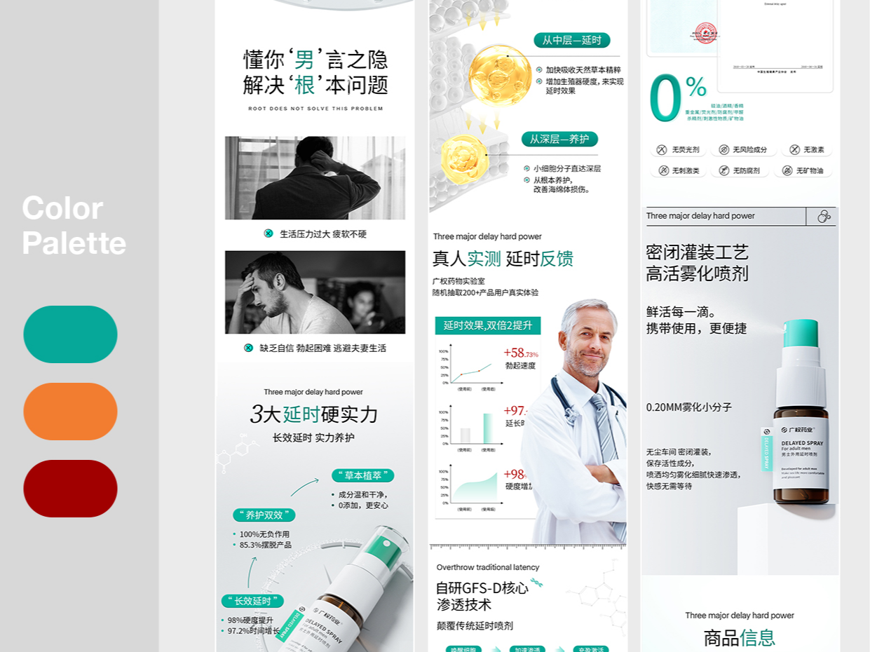 绿色延时喷剂详情设计 新版本_林夕y7-站酷ZCOOL