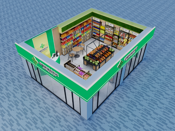 供销社超市设计3D效果图_3D设计师NG男-站酷ZCOOL
