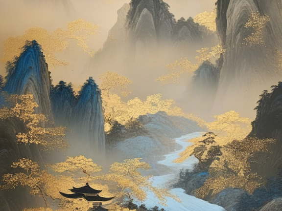 鎏金千里江山图_iorl-站酷ZCOOL