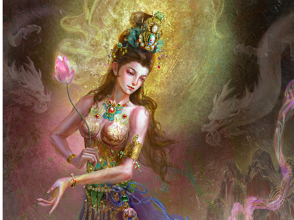 敦煌飞天_心绘XYX-站酷ZCOOL