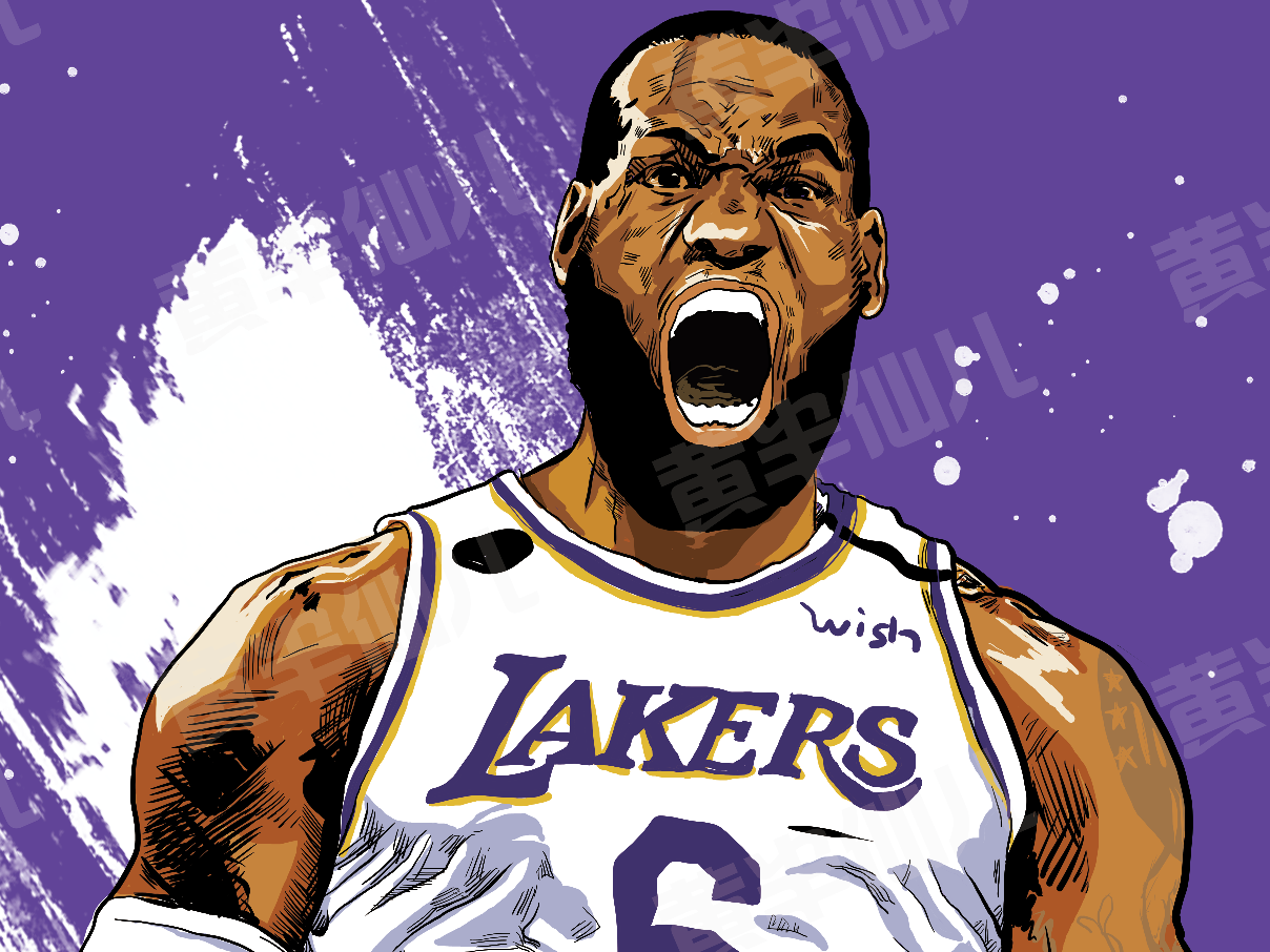 詹姆斯狮吼，涂鸦_腊月的黄半仙儿-站酷ZCOOL