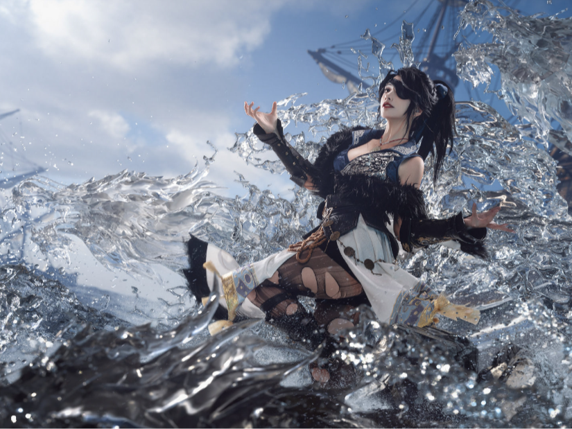 【COS后期合成】永劫无间——崔三娘 真人+3D场景合成_Mingyin3-站酷ZCOOL