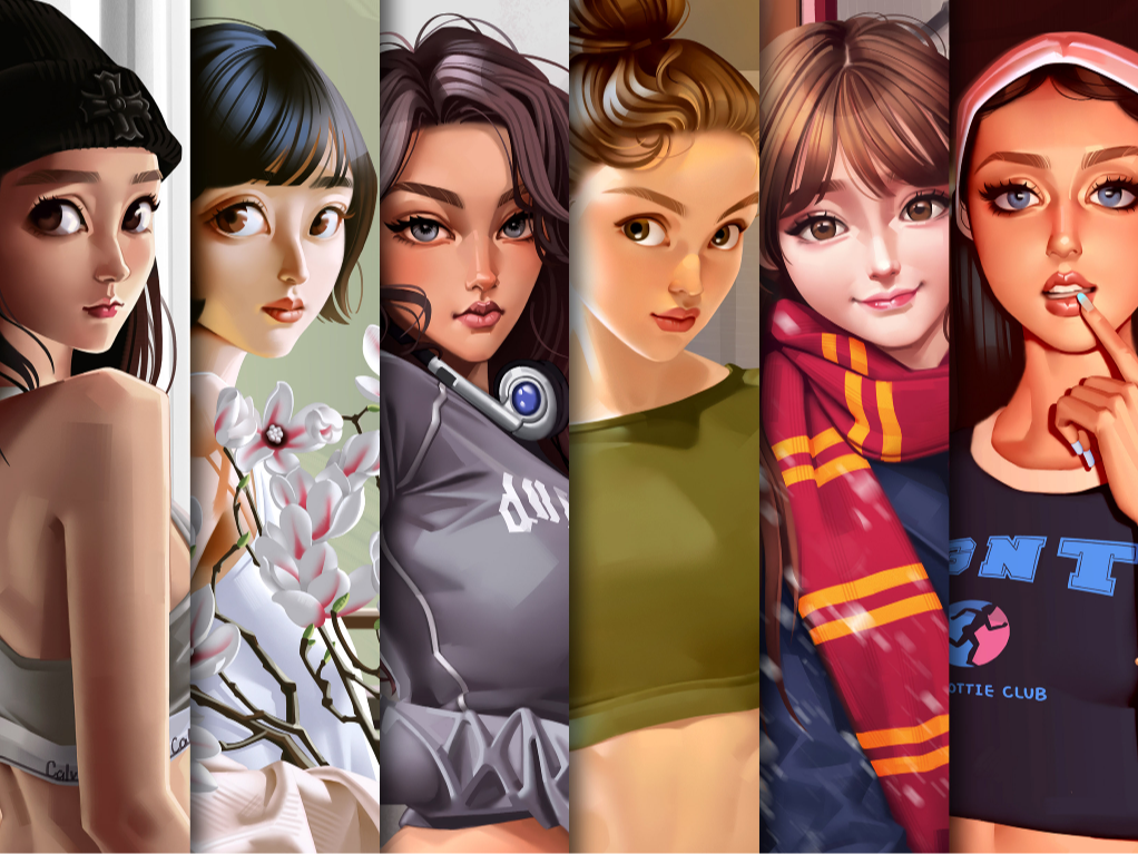 挑战画100个小姐姐31-36/100_Tatooine1986-站酷ZCOOL