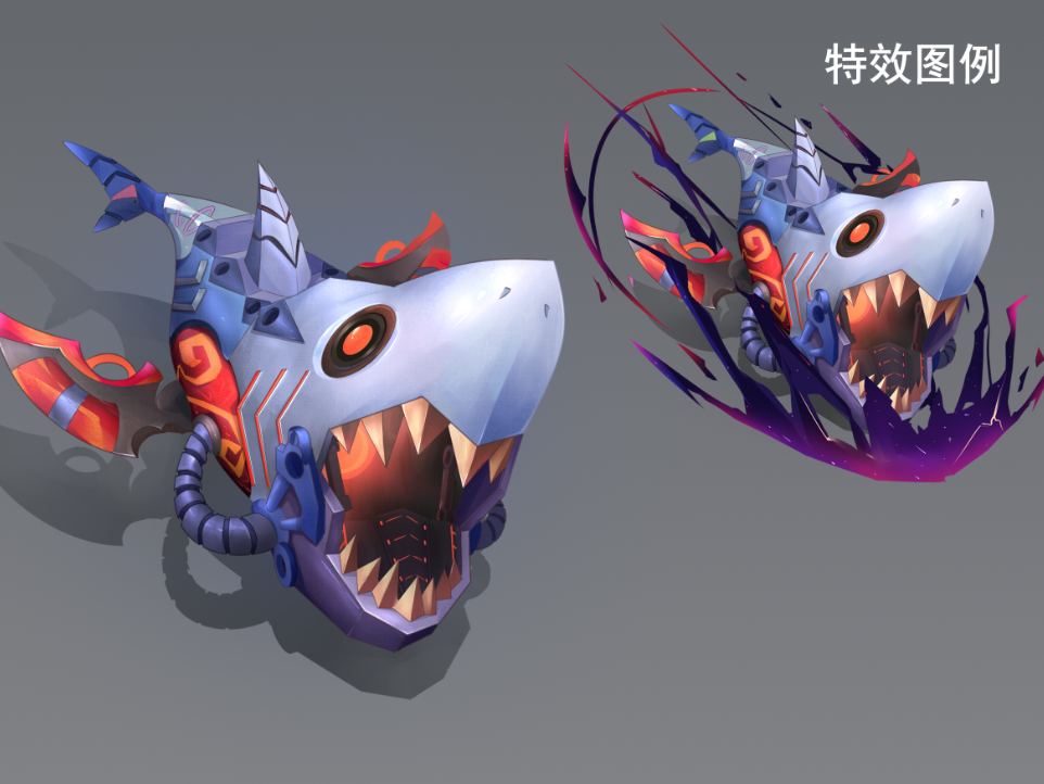 角色技能设计-机械鲨鱼_wocoy-站酷ZCOOL