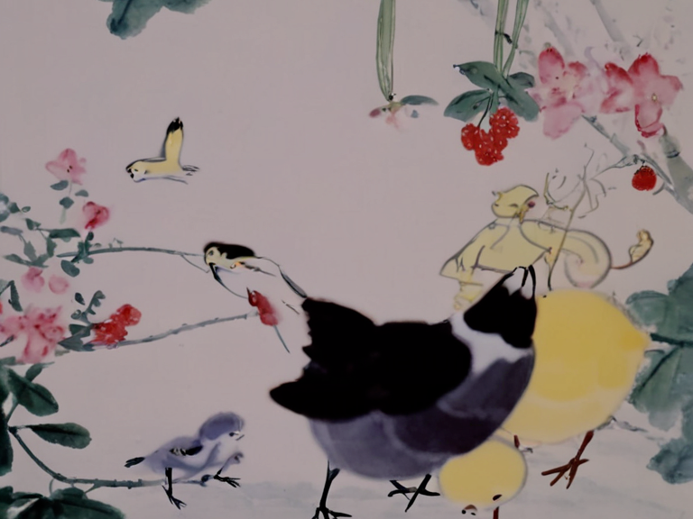 鸡妈妈带着小鸡吃果果_转转yk-站酷ZCOOL