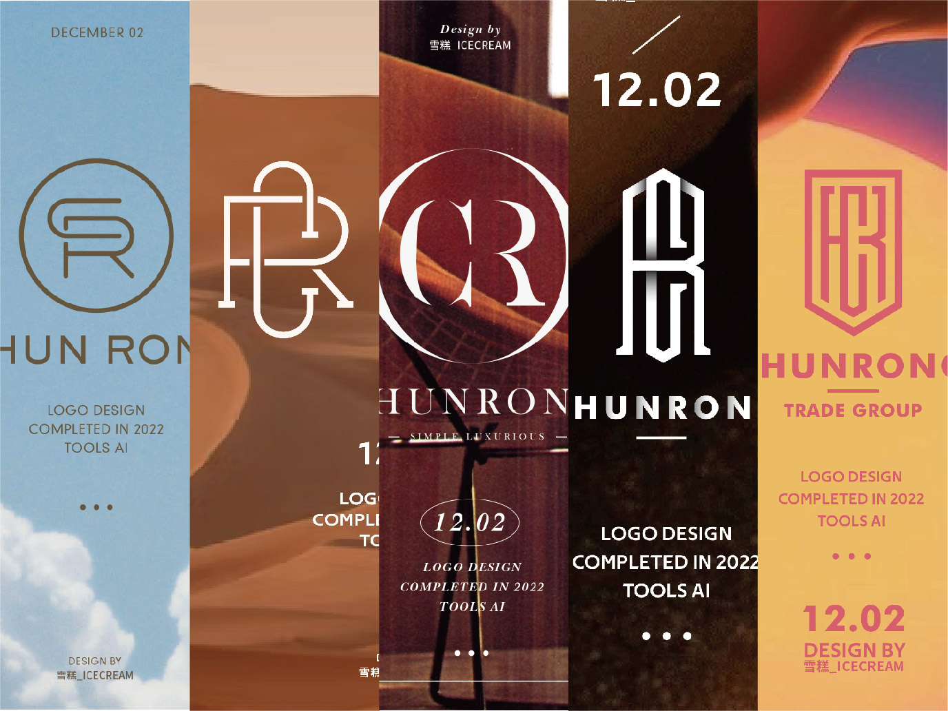 雪糕_ICECREAM原创设计 | 多字母logo设计的五种尝试_雪糕_IceCream-站酷ZCOOL