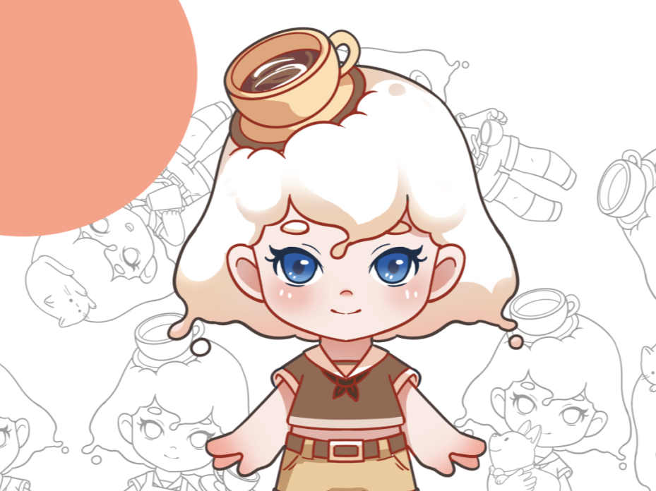 原创IP设计-阿时_桃仁Peach-站酷ZCOOL