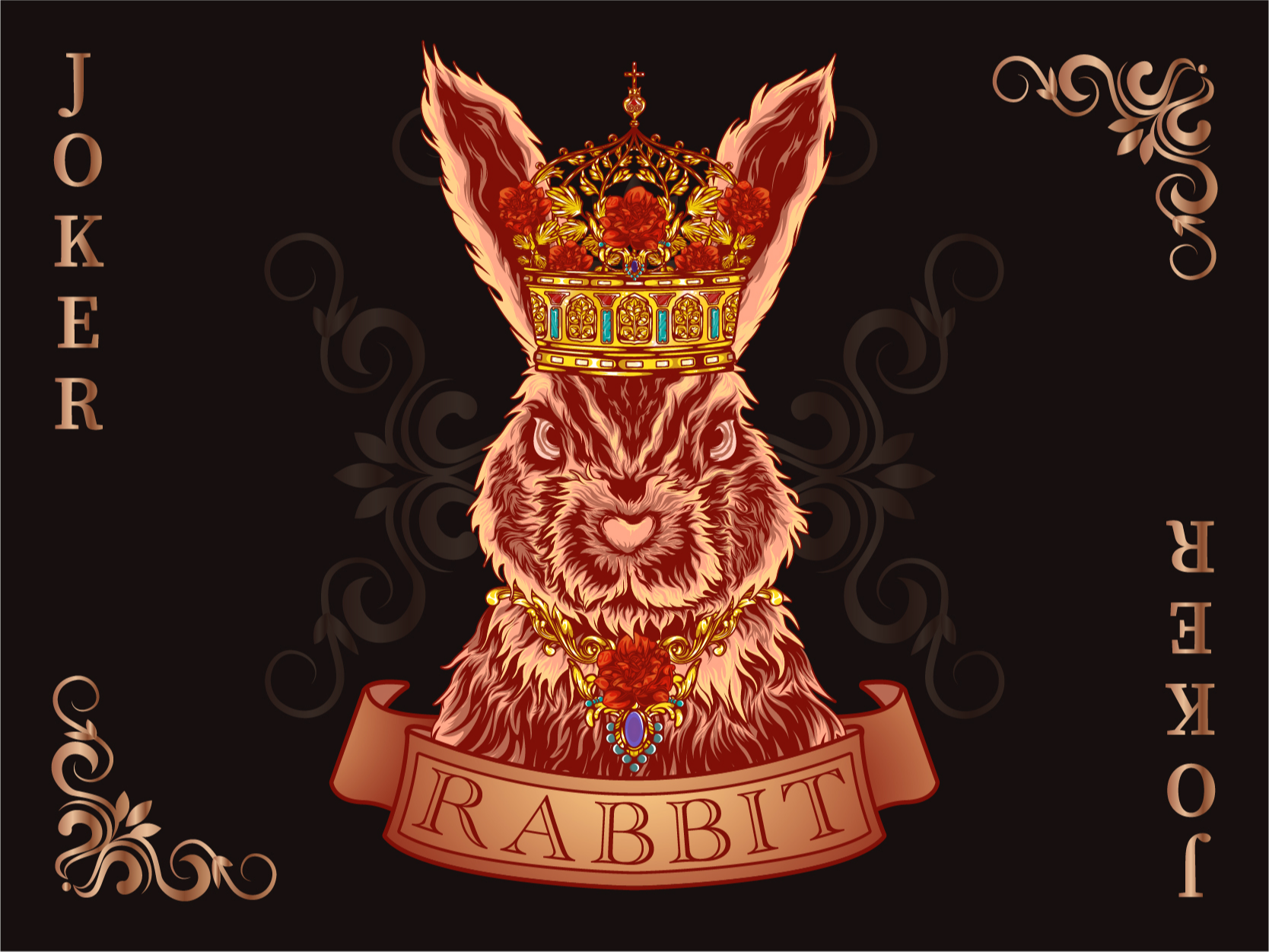 卡牌插画设计｜Rabbit Joker_Rabbit阿苏-站酷ZCOOL