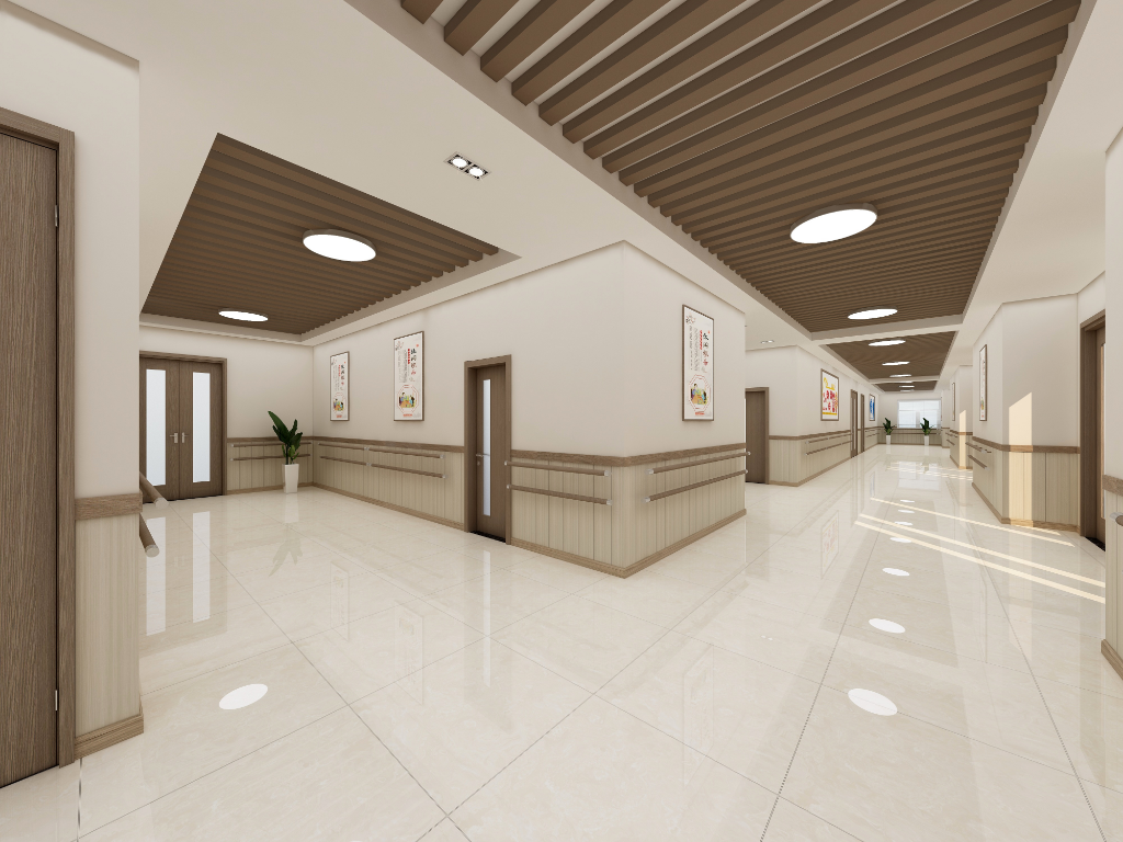 养老院走廊设计、养老中心走廊、养老院公共走廊设计_tianh18738185869-站酷ZCOOL