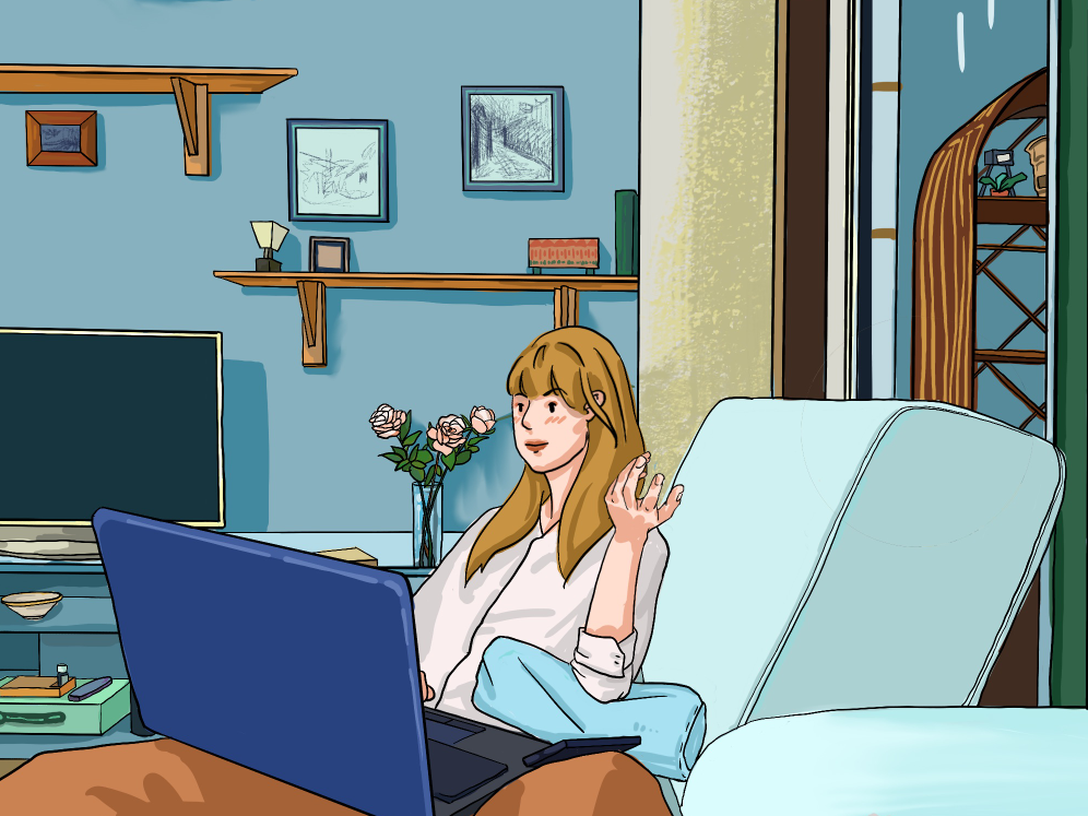 一组小美都市生活的插画_PUTTAO-站酷ZCOOL