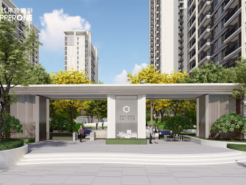 长沙汉高学士府P01-A32地块景观效果图|当代景观规划_当代景观规划-站酷ZCOOL