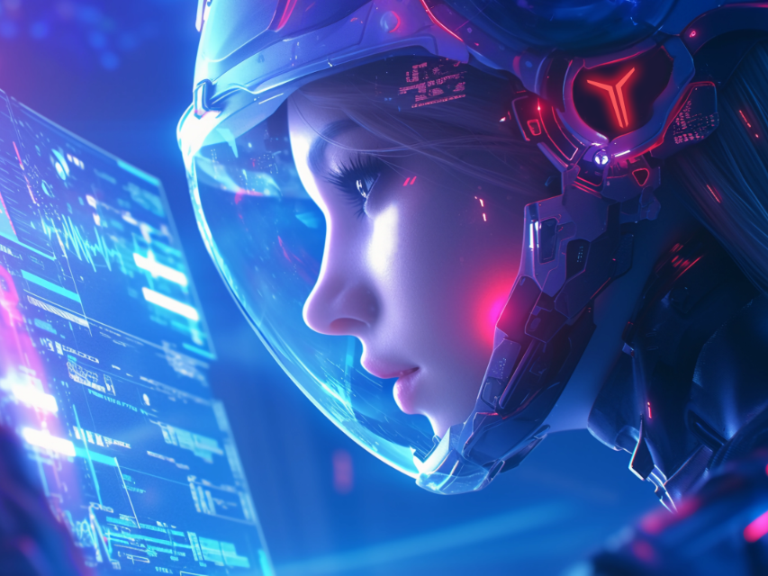 赛博女孩的拯救者头盔_cgchen.-站酷ZCOOL