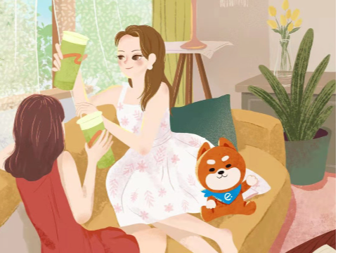 饿了么xcoco奶茶传播h5插画_肃穆-站酷ZCOOL