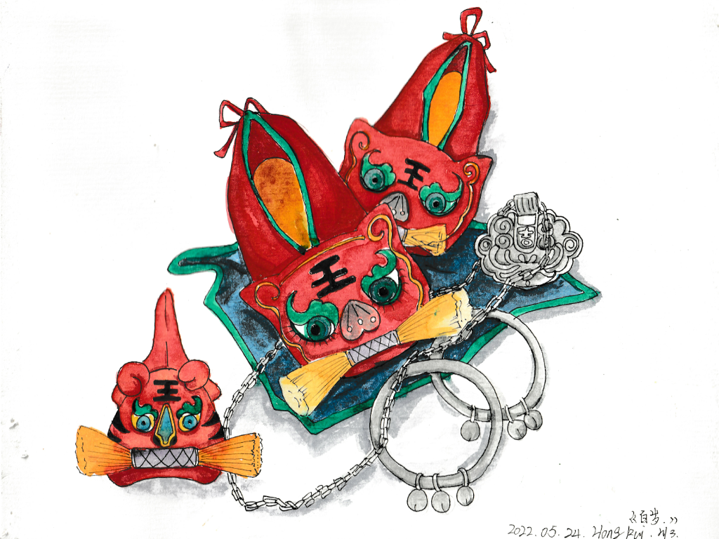 虎头鞋，百日礼_RUIHONG-站酷ZCOOL