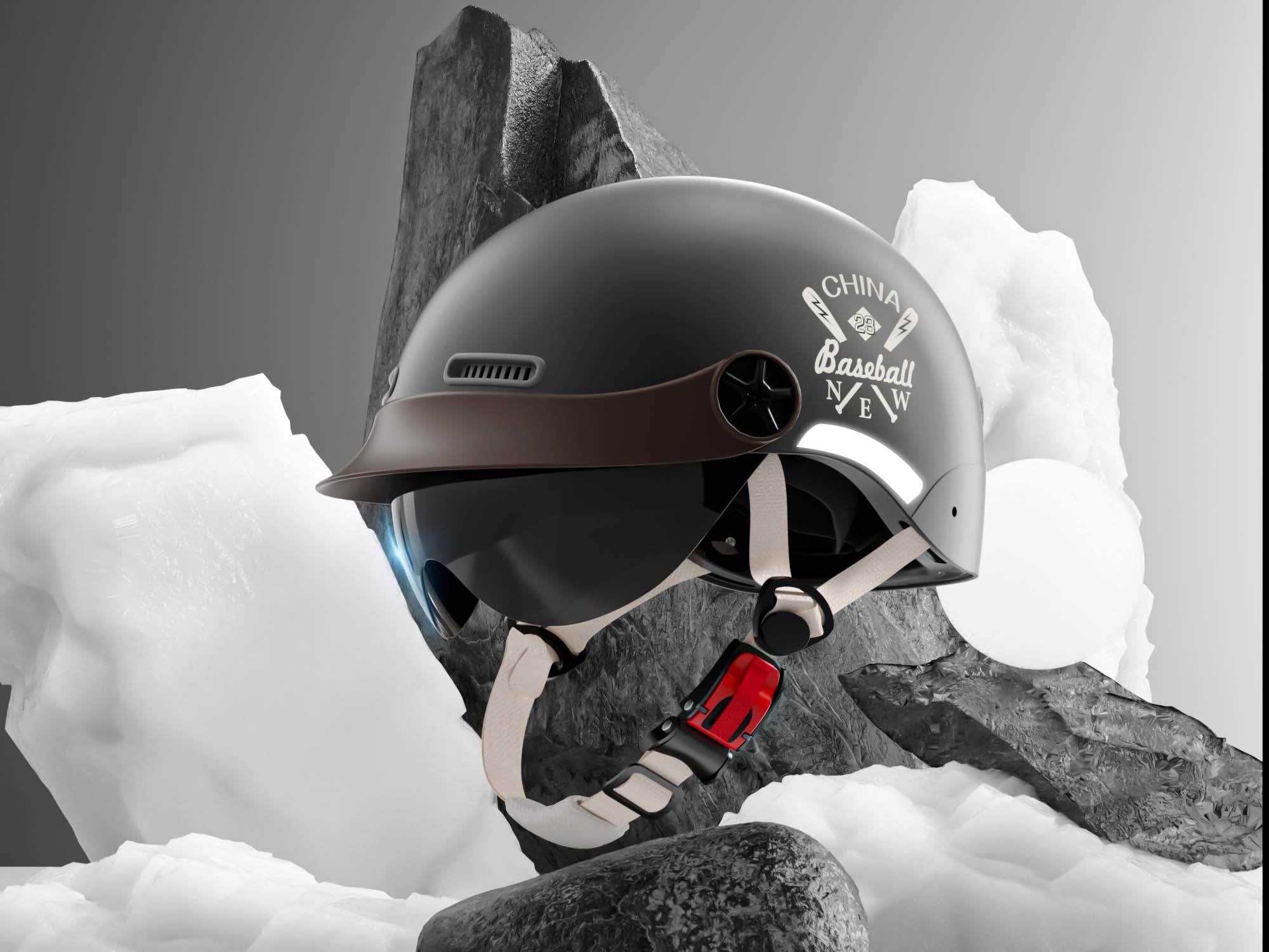 115复古黑色头盔_无聊敌人-站酷ZCOOL