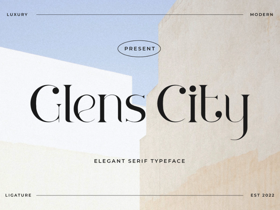 Glens City - Elegant Serif Typeface_最西文集-站酷ZCOOL