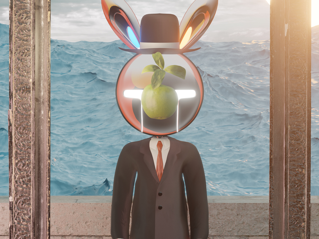 #世界名画100# 《The Son Of Man》_CHISpace-站酷ZCOOL