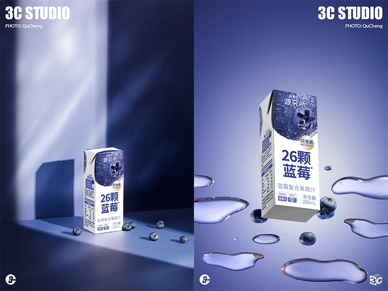 蓝莓饮品kv | 3C STUDIO_3Cstudio-站酷ZCOOL