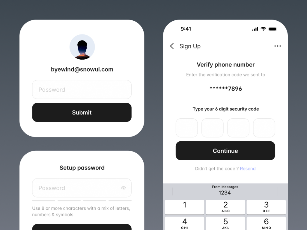 注册流程UI设计_byewind-站酷ZCOOL