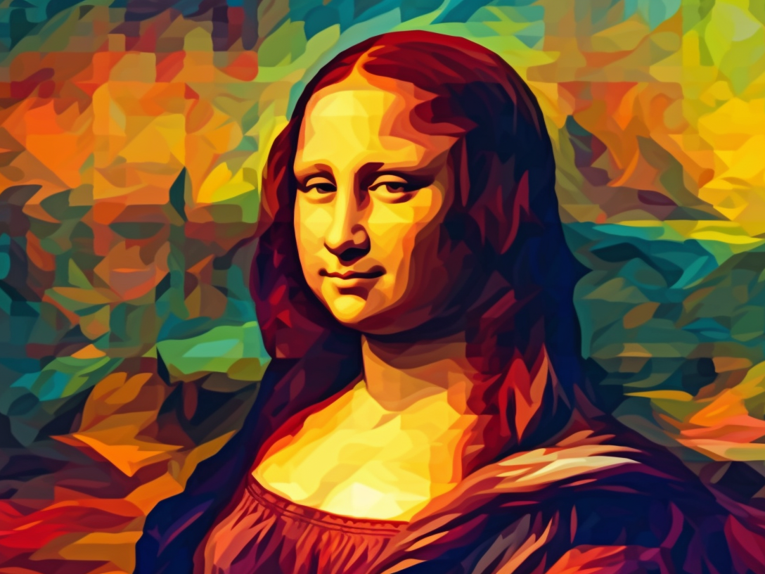 抽象风格蒙罗丽莎_余_震-站酷ZCOOL