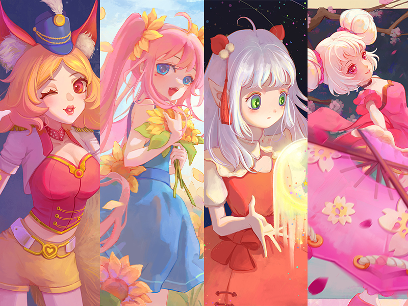 二次元少女插画练习_马奔奔BoBo-站酷ZCOOL