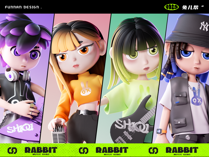 [士气集团] The Rabbit 兔儿帮乐队_方南以北-站酷ZCOOL