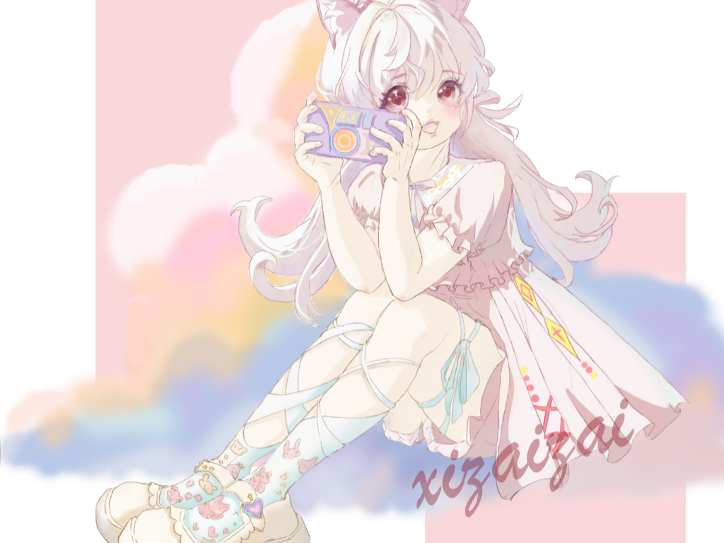 拍照兽耳娘_小孤独oO-站酷ZCOOL