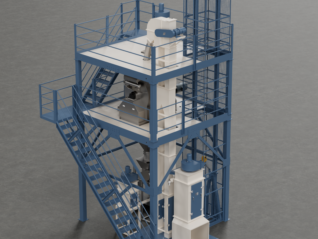 HHDJ斗提上料饲料添加剂生产线动画_GeorgeHincapie-站酷ZCOOL