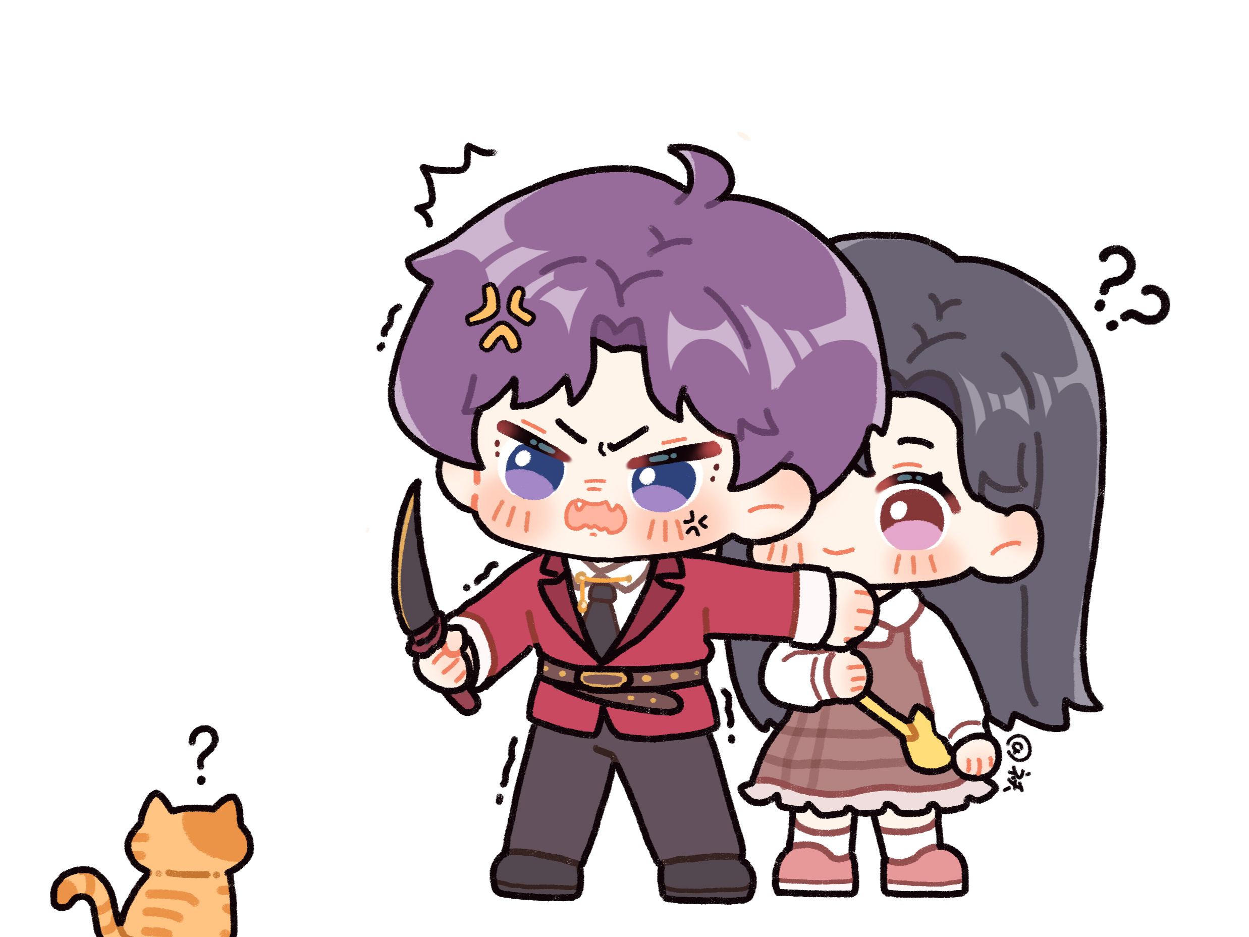 QQ双人_猫祆-站酷ZCOOL