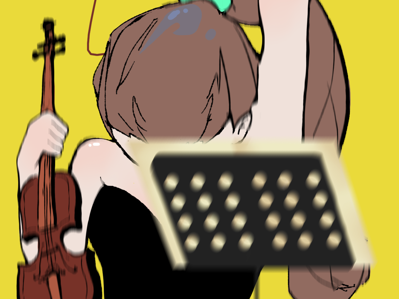 小提琴女孩_插画师22k-站酷ZCOOL