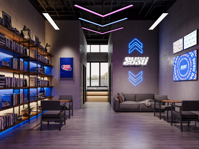 舞蹈培训机构装修设计案例分享！_姜婉婉-站酷ZCOOL