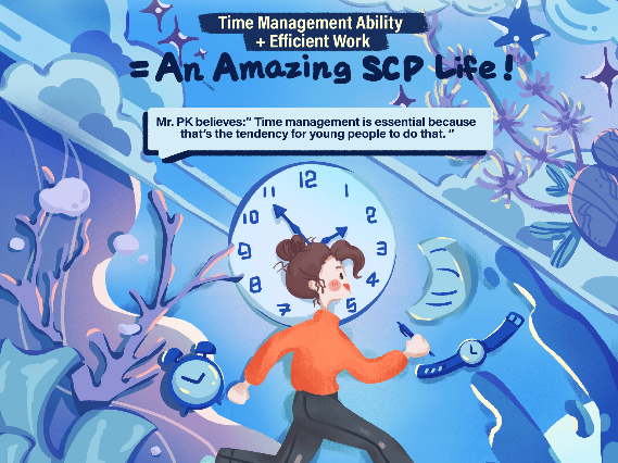 Don't Waste Your Time! 扁平风海报_Rose_GK-站酷ZCOOL