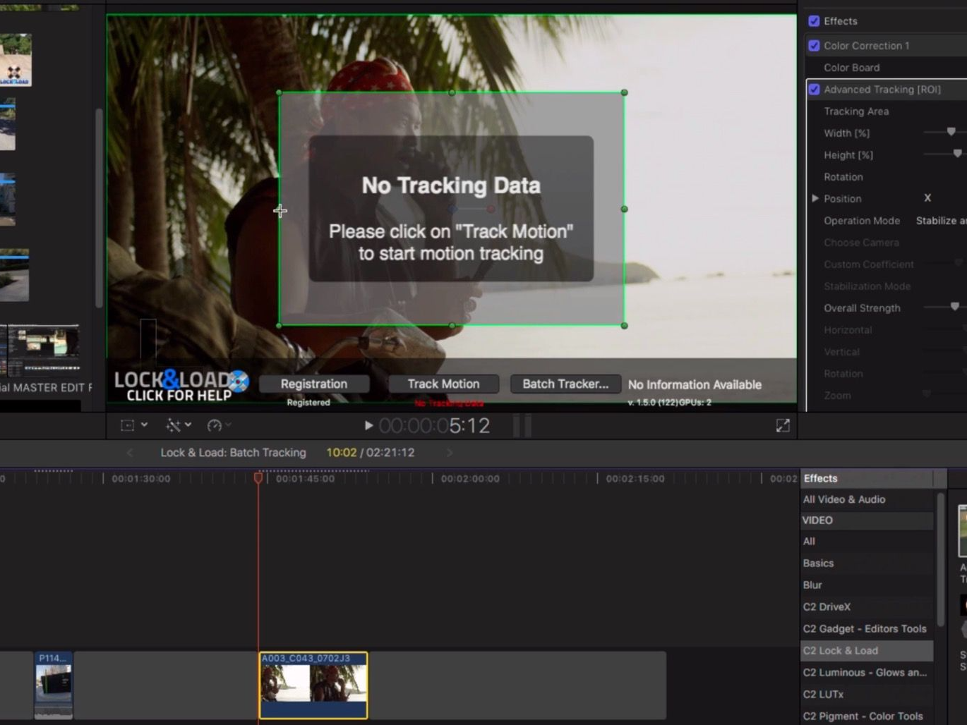 FCPX/AE/Pr视频稳定防抖动插件Lock and Load X _Mac世界09-站酷ZCOOL