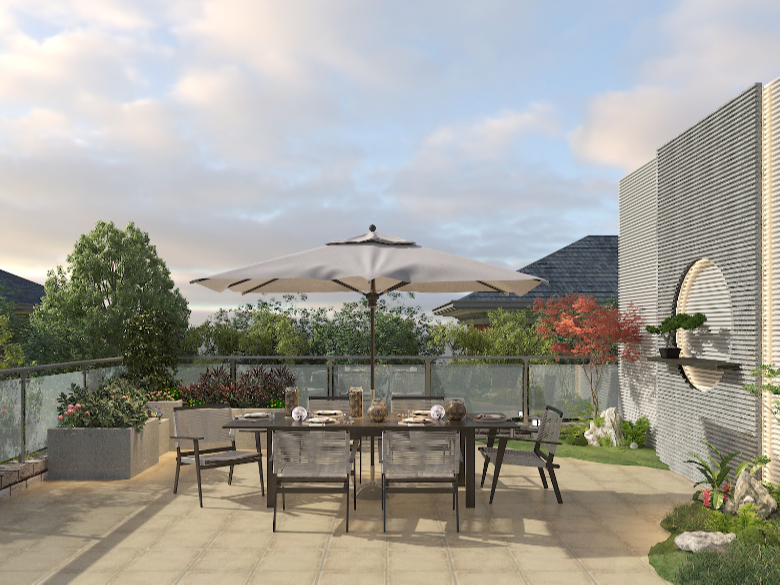 别墅室外花园设计_夕凝LPSJ-站酷ZCOOL