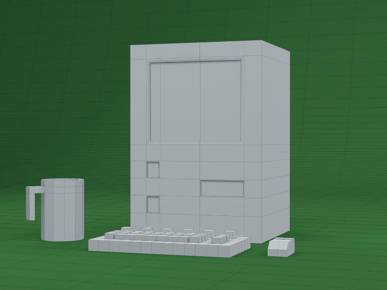 C4D建模技能训练—挤压建模小案例练习_两点水柠檬-站酷ZCOOL