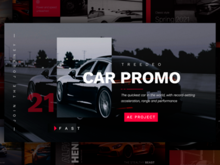 AE模板 | 创意动态动画跑车促销标题介绍汽车展示租赁_猿文件网官方账号-站酷ZCOOL