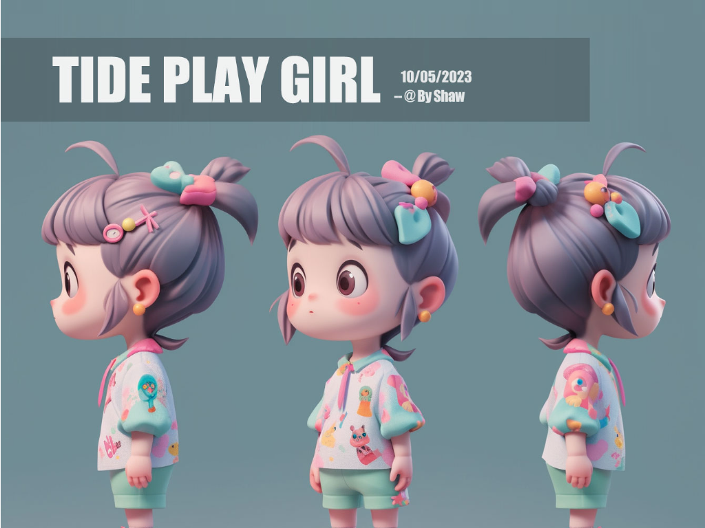 AI 3D人物设计 潮玩手办_瀟瀟請靜-站酷ZCOOL