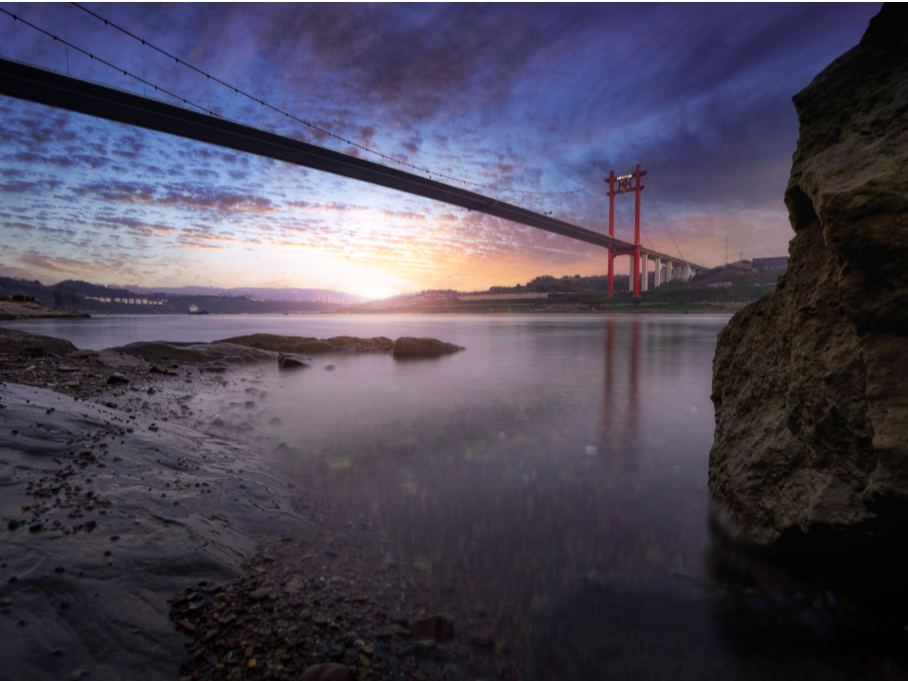 《桥都重庆》——寸滩长江大桥_MINI黄-站酷ZCOOL