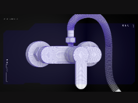 C4D-混水阀（白膜）_三原色color-站酷ZCOOL