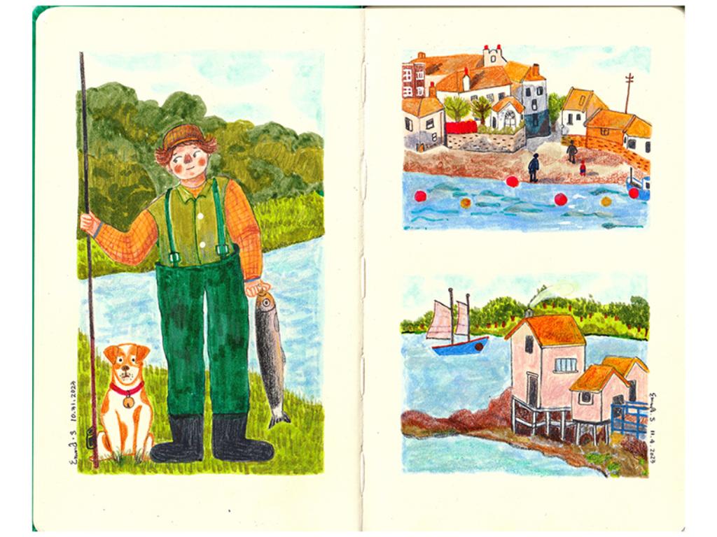 渔夫和他的村庄_大番喜Emma-站酷ZCOOL