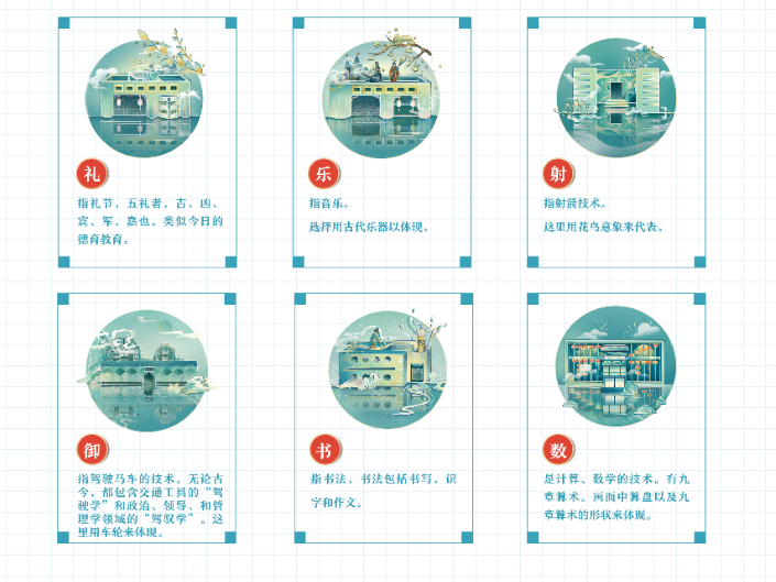 《古代六艺》系列插画设计_夏叻叻-站酷ZCOOL