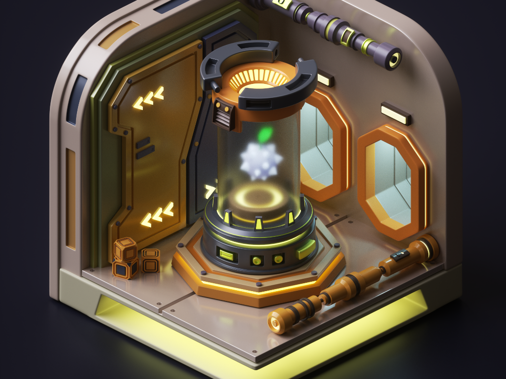 科技感满满的小房间——临摹_Echo灬凸0v0凸-站酷ZCOOL