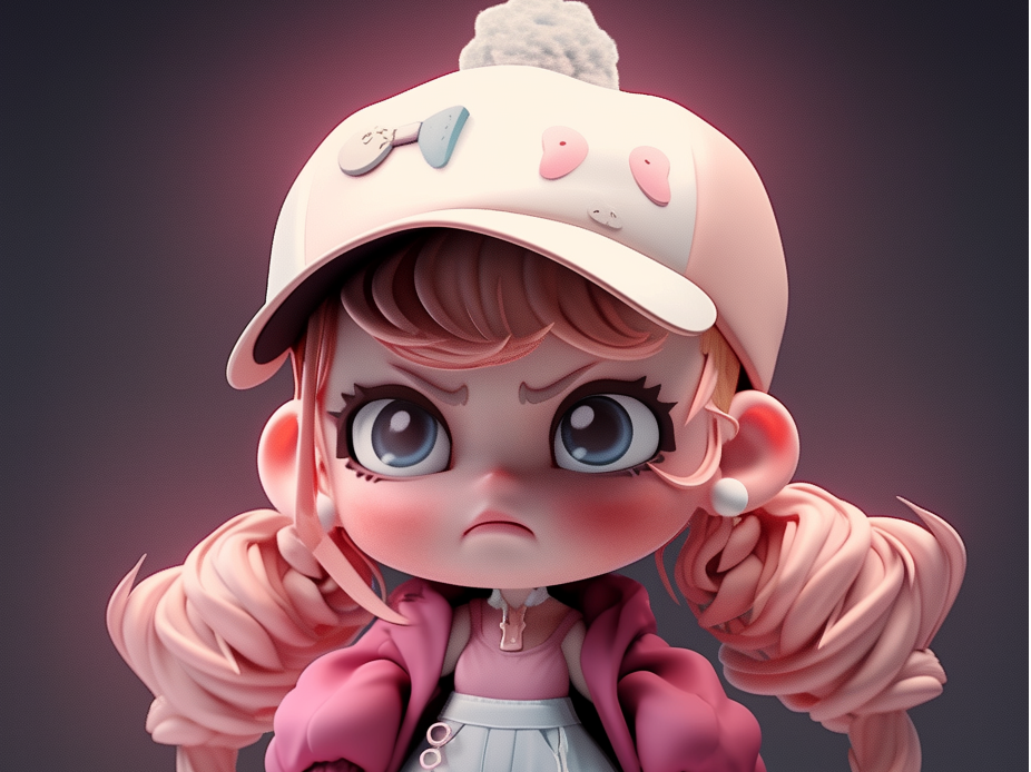 AI绘画-生气我也是可爱的~哼_scary0man-站酷ZCOOL