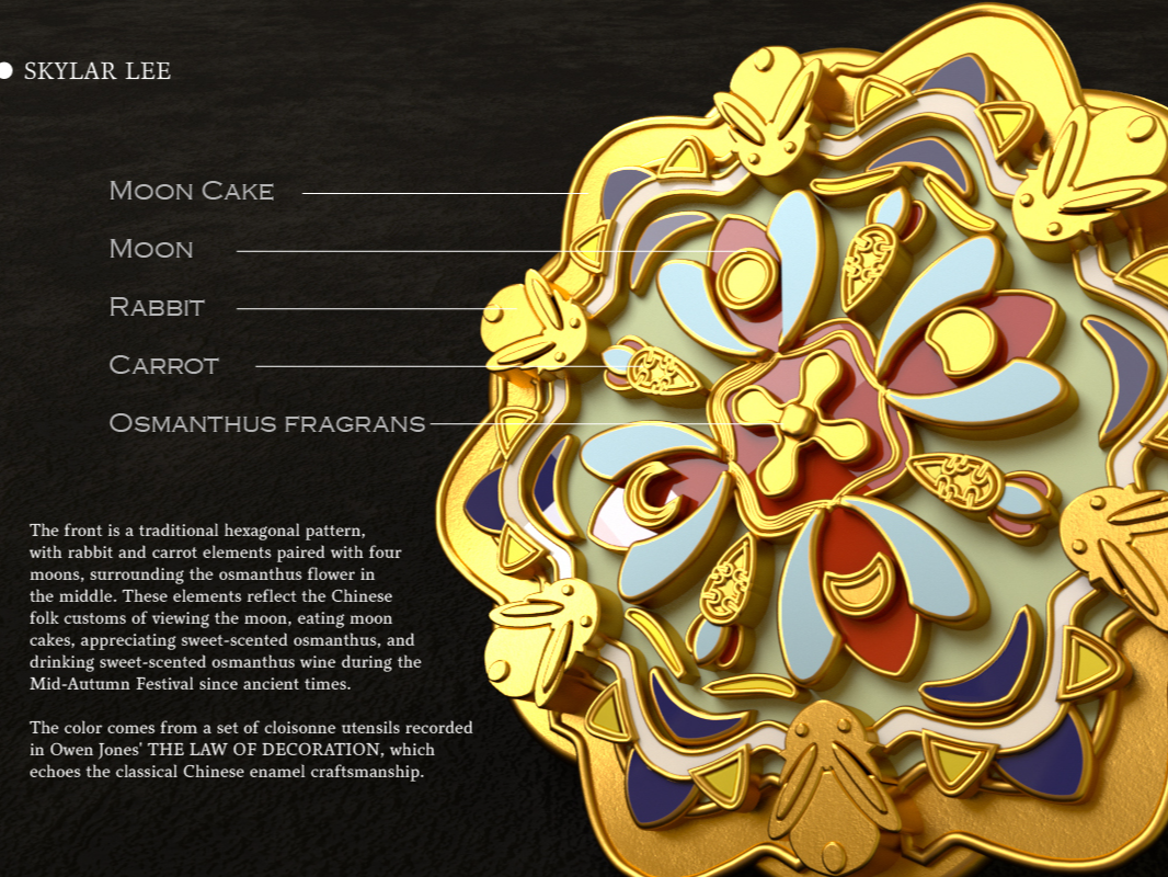 珠宝设计 《月兔耳饰》设计_Skylar李大毛-站酷ZCOOL