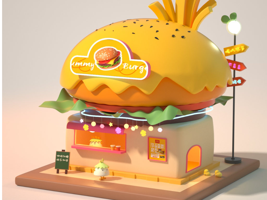 C4D 小模型 练习_37廿四-站酷ZCOOL