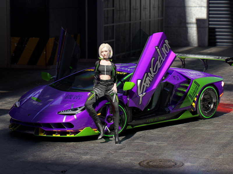 虚拟人OOTD×EVA初号机及其周边_Latte12-站酷ZCOOL